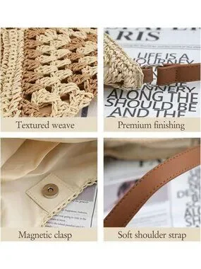 Bags | Womens Cream Travel Bag Beach Essentials Soft Shoulder Strap ...